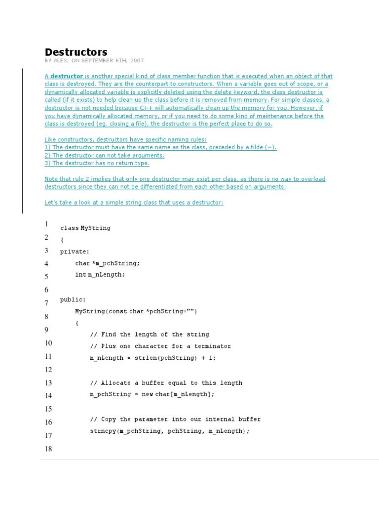 Constructors Pdf Constructor Object Oriented Programming Programming