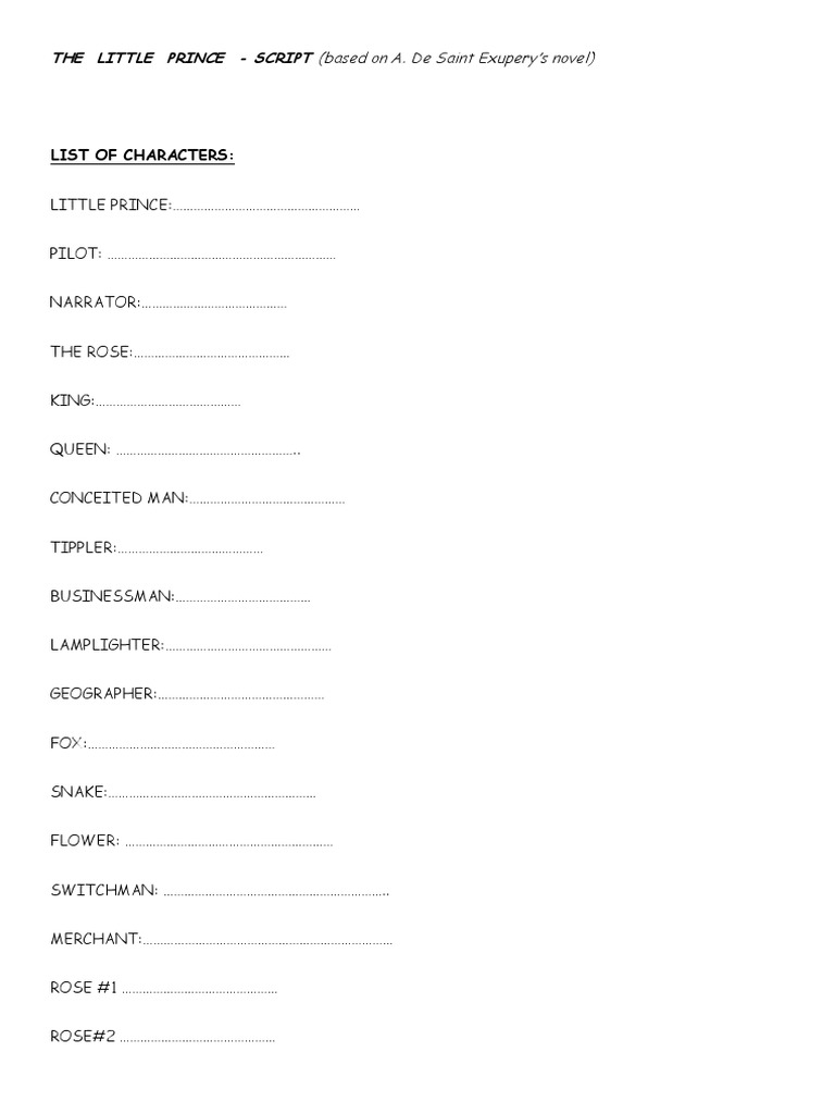 The - Little - Prince Finished Final Version Corregida | PDF | The ...