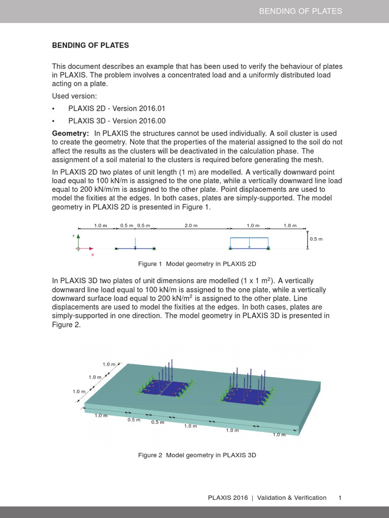 Verification of Plate Bending Behavior Using Analytical Solutions in ...