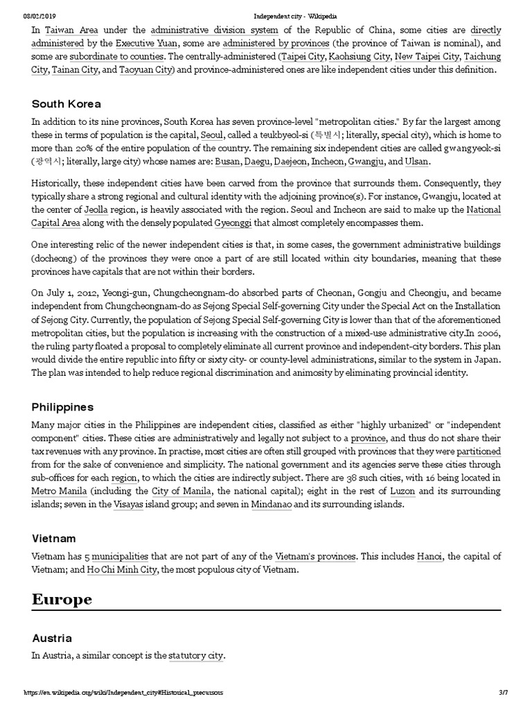 Independent City 2 | PDF | Government
