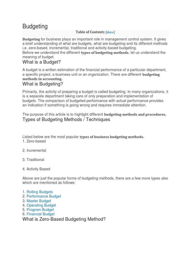 Budgeting Notes | Budget | Economies | Free 30-day Trial | Scribd