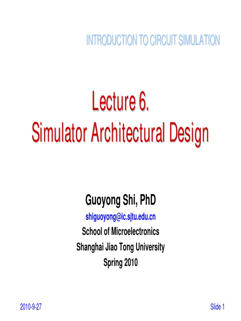 Simulator Architectural Design | PDF | Method (Computer Programming) | Modular Programming