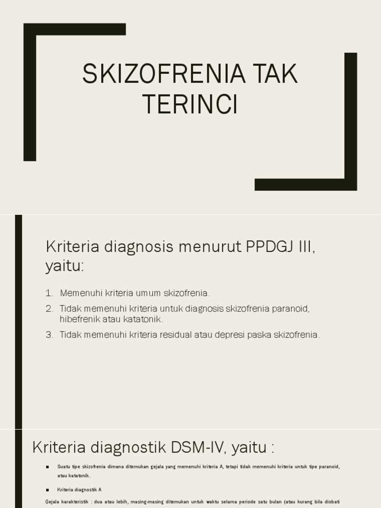 Skizofrenia TK Terinci | PDF