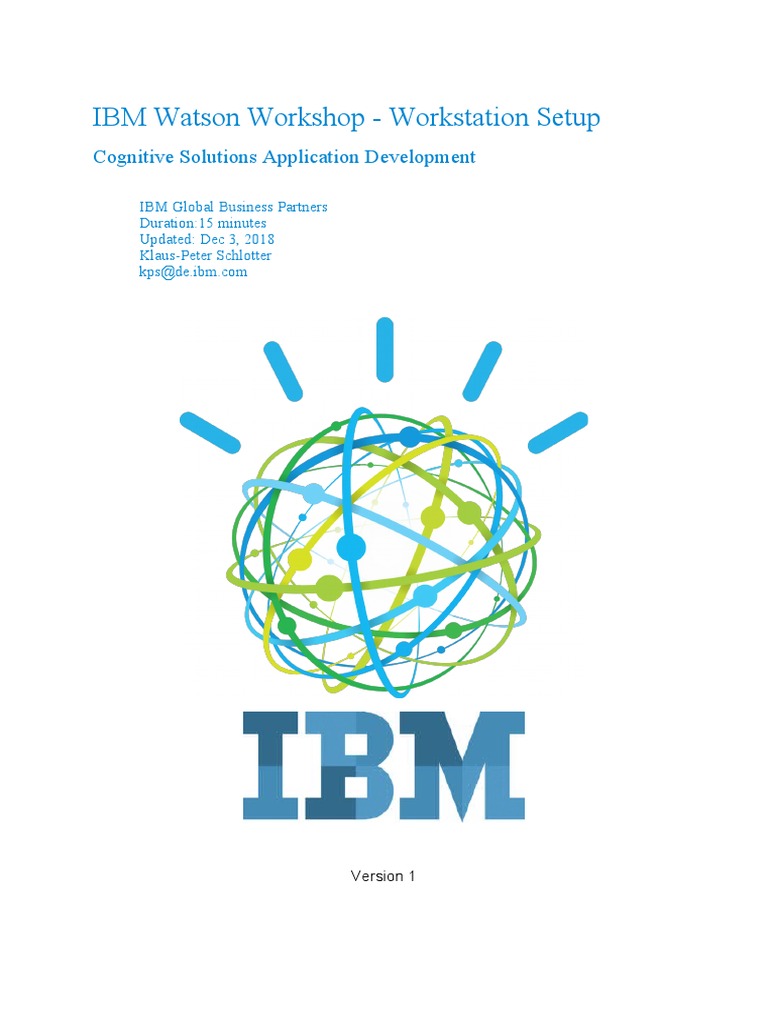 Watson Workshop WorkstationSetup | PDF | Java Script | Command Line ...