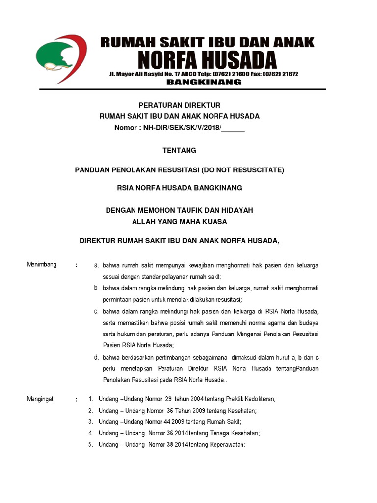 SK, Panduan DNR | PDF | Pengembangan Diri | Kesehatan Holistik