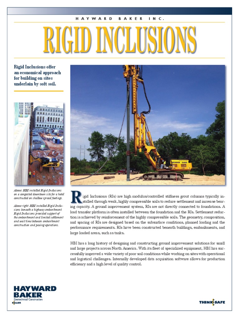 Hayward Baker Rigid Inclusions Brochure | PDF | Deep Foundation ...