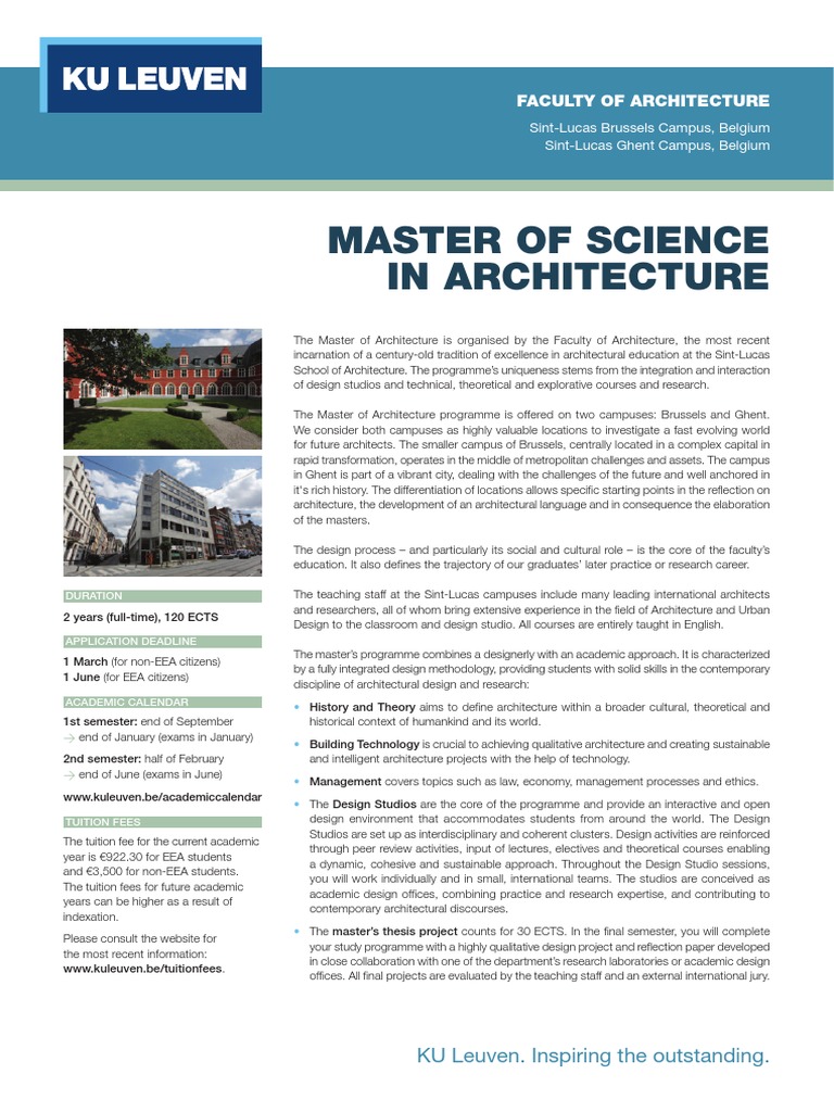 Master of Science in Architecture | Download Free PDF | Master's Degree ...