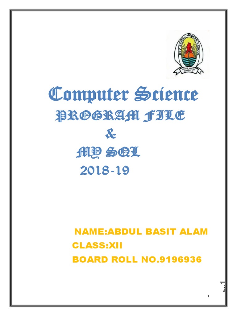 Computer Science Practical File | PDF | Queue (Abstract Data Type ...