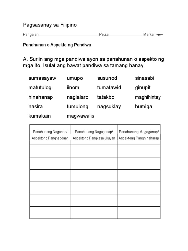 Casibu EdForm (Aspekto Ng Pandiwa) Interactive Worksheet, 43% OFF Casibu EdForm (Aspekto Ng Pandiwa) Interactive Worksheet, 43% OFF