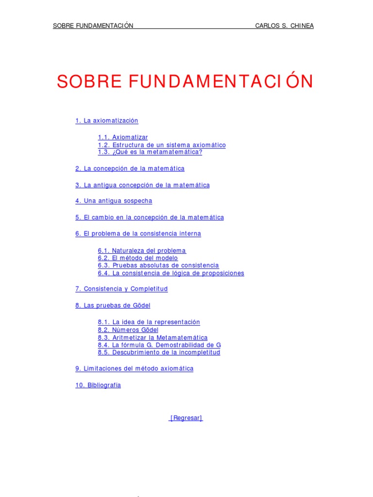 Fundamentacion | PDF | Axioma | Prueba matemática