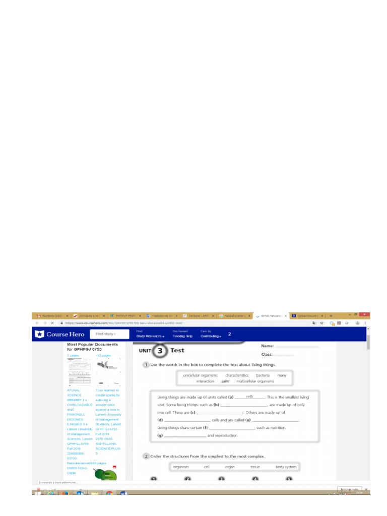 Natural Science Unit3 4 Primaria | PDF
