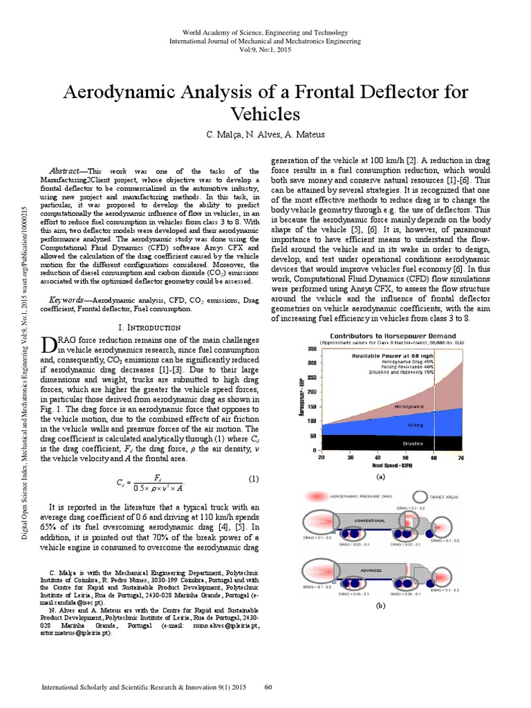 Análisis Aerodinámico Deflector | PDF | Drag (Physics) | Aerodynamics