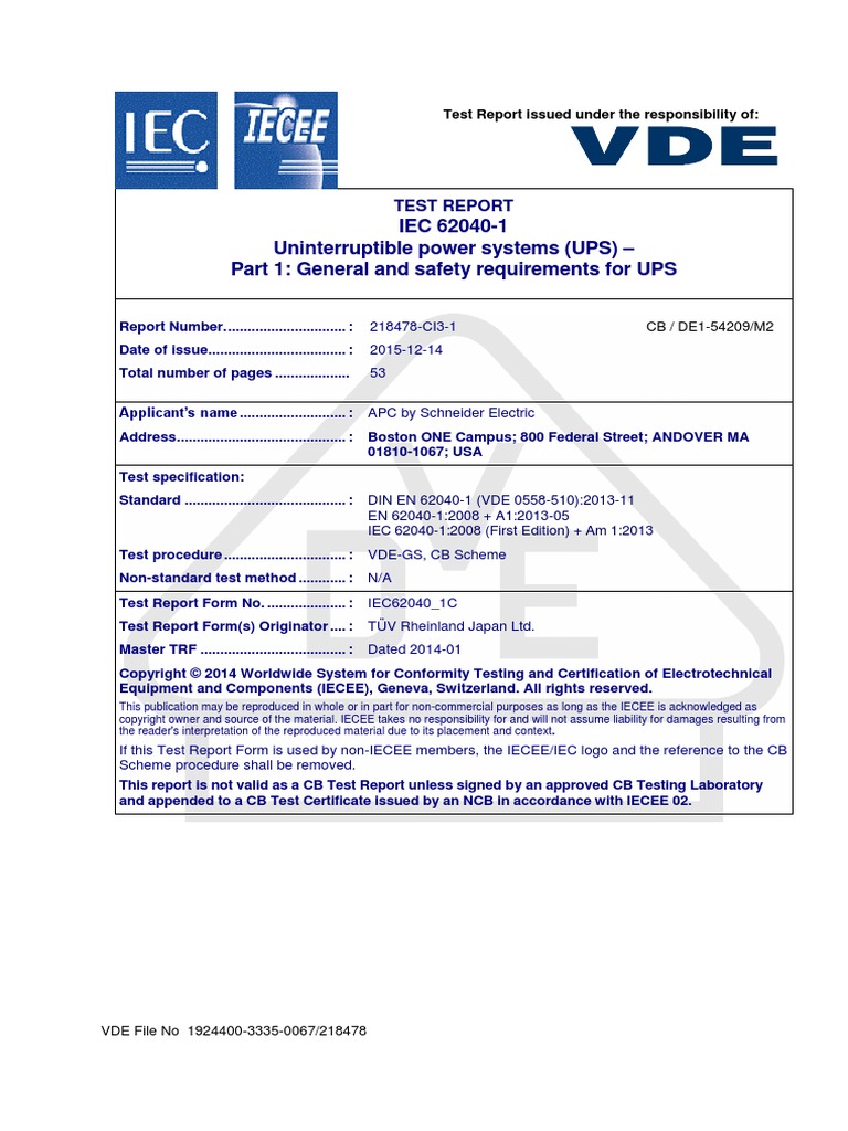 Guide Spec 9395p 675-1100 Kva 400v Ups | PDF | Mains Electricity ...
