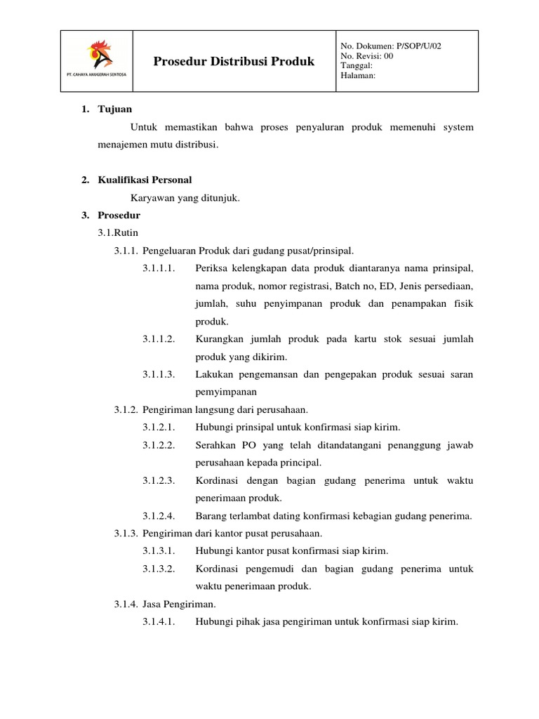 SOP Penarikan Kembali Atau Recall | PDF | Teknologi & Rekayasa