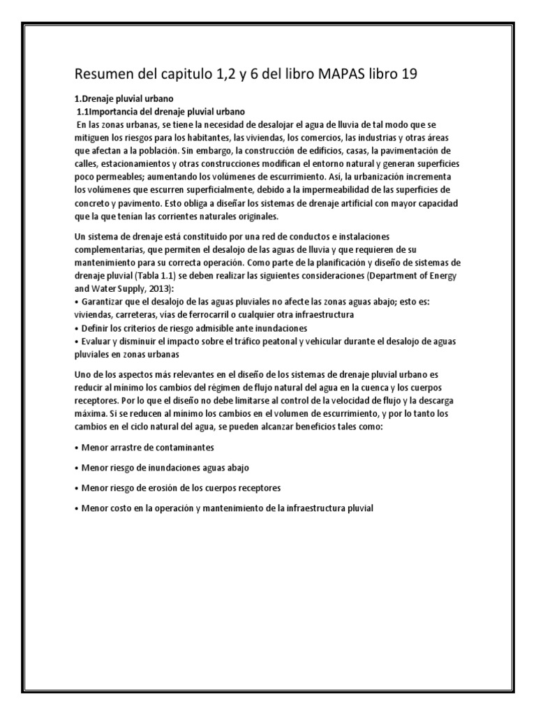 Resumen Libro 19 Maps | PDF | Alcantarillado | Drenaje