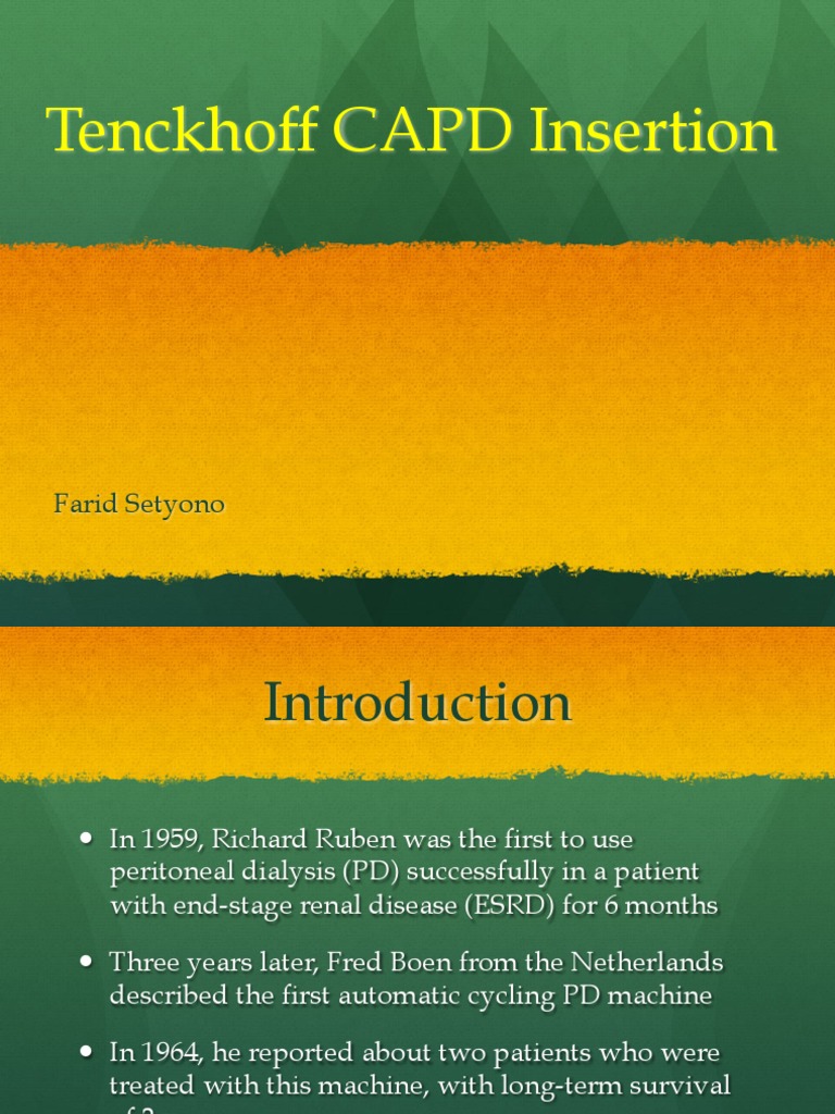 CAPD | PDF | Dialysis | Medical Specialties