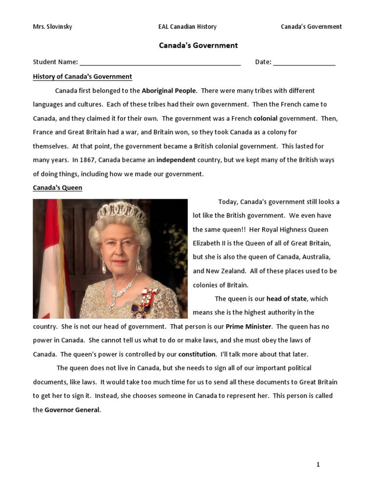 Canadas Government | Download Free PDF | Government Of Canada | Bill (Law)
