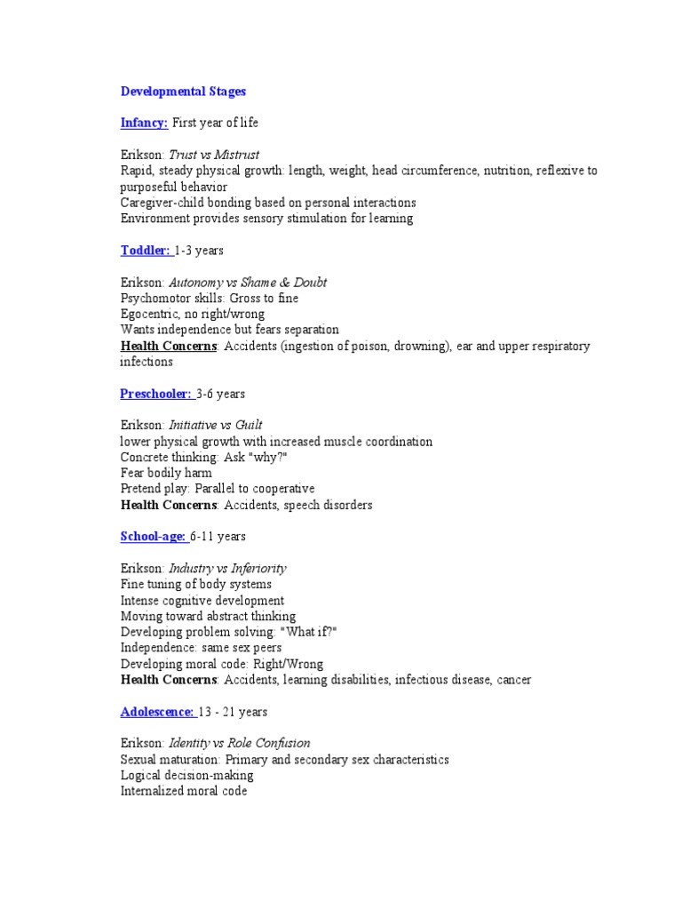 Developmental Stages | PDF | Child Development | Relationships