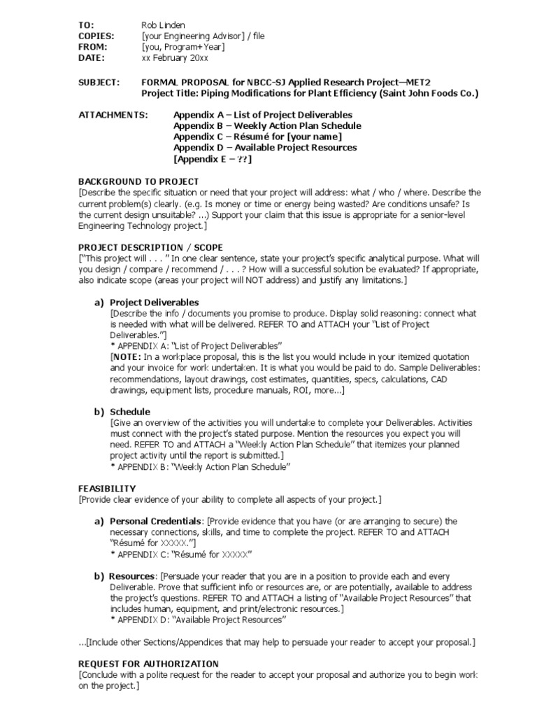 Formal Proposal - Memo Format & Outline | Download Free PDF ...
