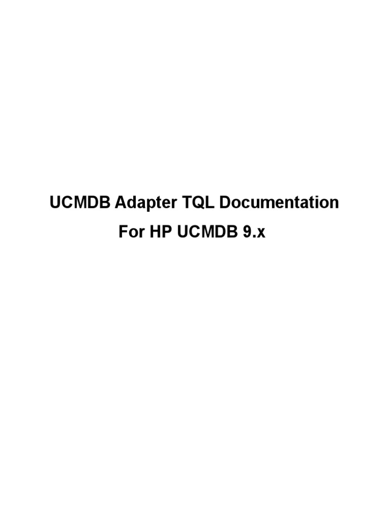 BMC Atrium CMDB Adapter For HP UCMDB Installation Guide | PDF ...