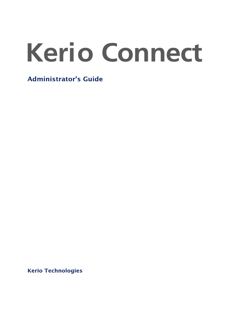 Kerio Connect | PDF | Port (Computer Networking) | Computer Network