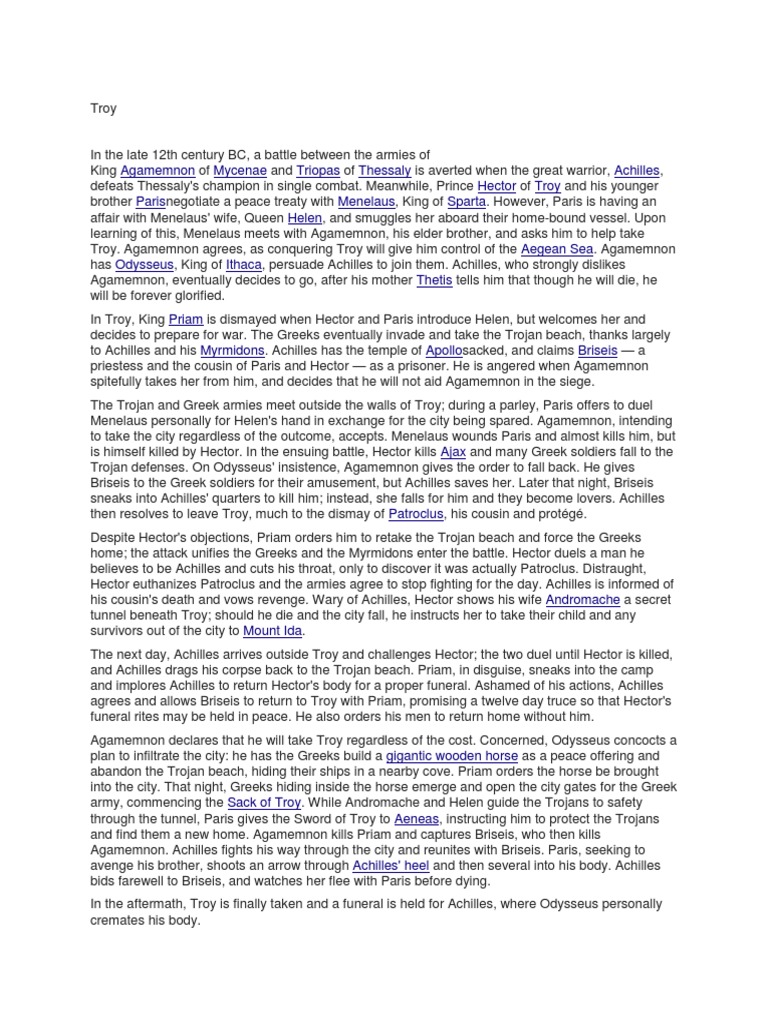 Troy Plot | PDF | Hector | Achilles