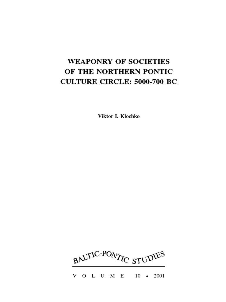 Bps-10 V - I - Klochko Weaponry of Societies of The Northern Pontic ...