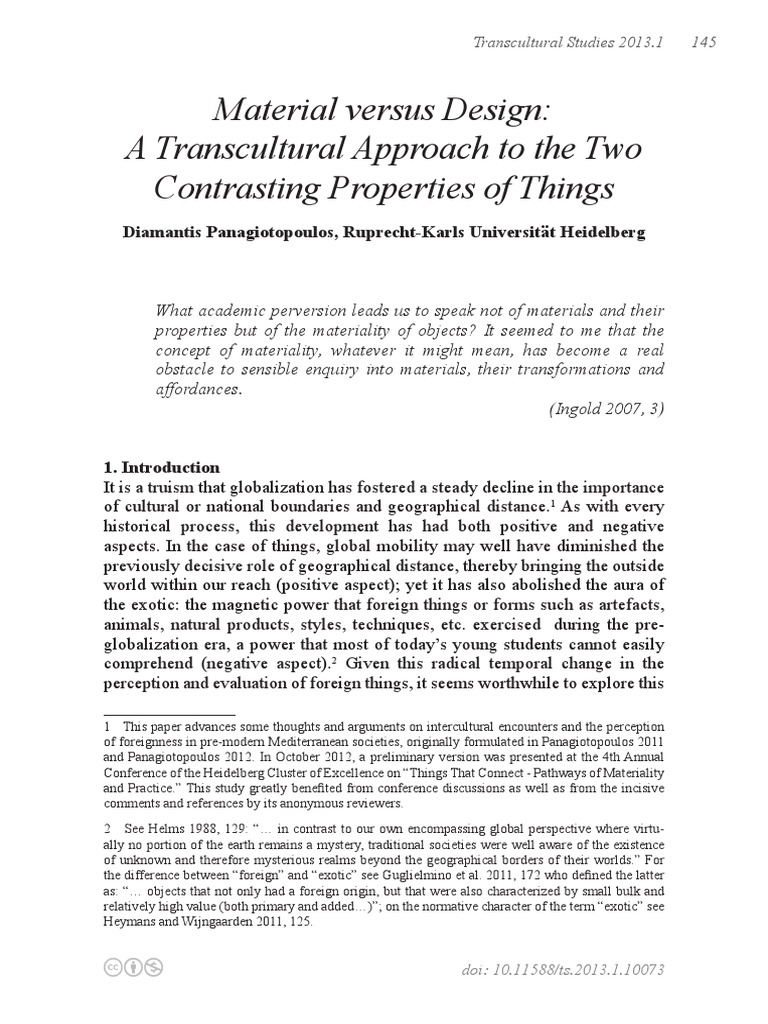 Material Versus Design | PDF