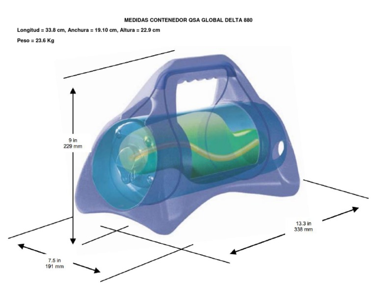 Medidas Contenedor QSA Global Delta 880 | PDF
