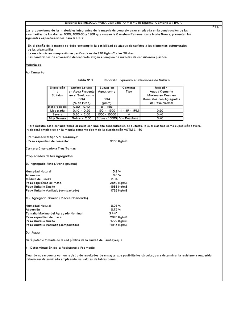 DISENO DE MEZCLA PARA CONCRETO F C 210 K PDF | PDF | Hogar, jardinería ...