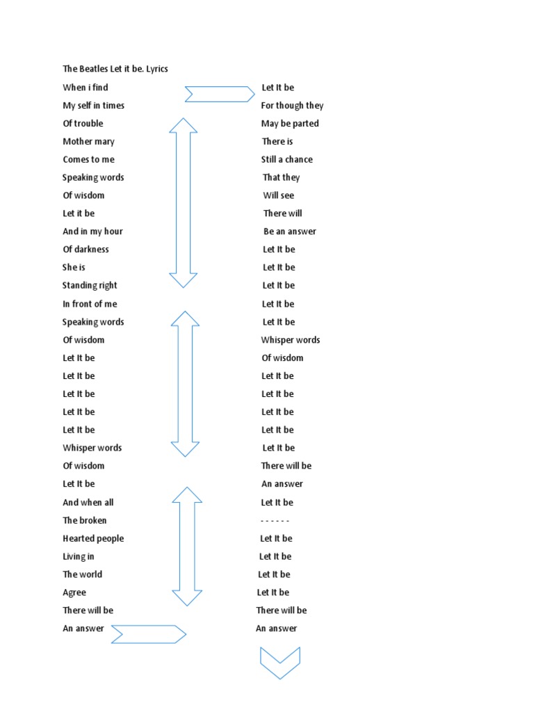 The Beatles Let It Be Lyrics PDF | PDF