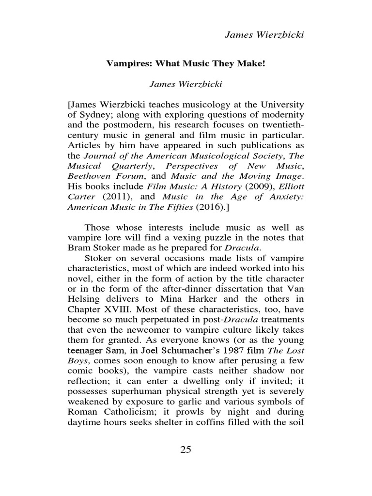 Vampires What Music They Make! | PDF | Dracula | Vampires