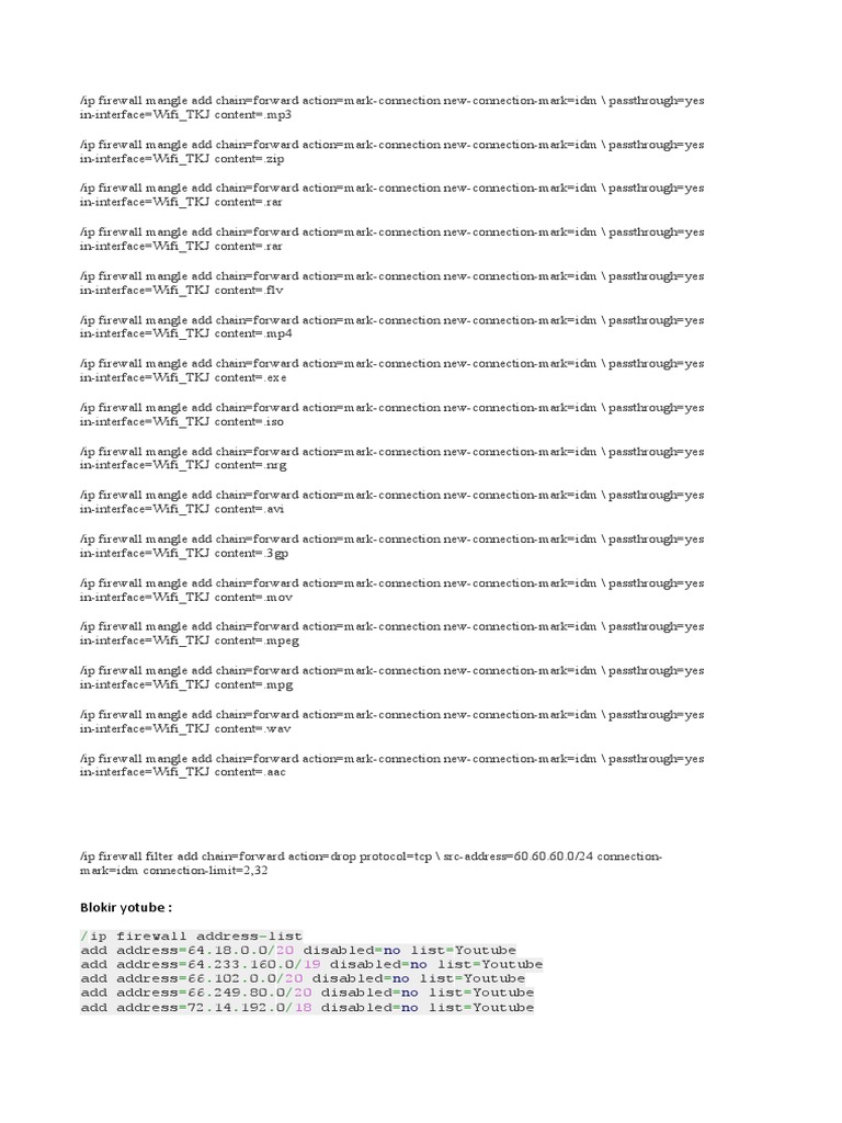 Blokir IDM | PDF | Internet Protocols | Firewall (Computing)