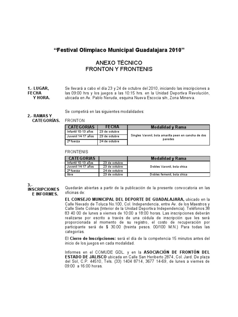 A Tecnico Fronton y Frontenis | PDF | Deportes | Ocio