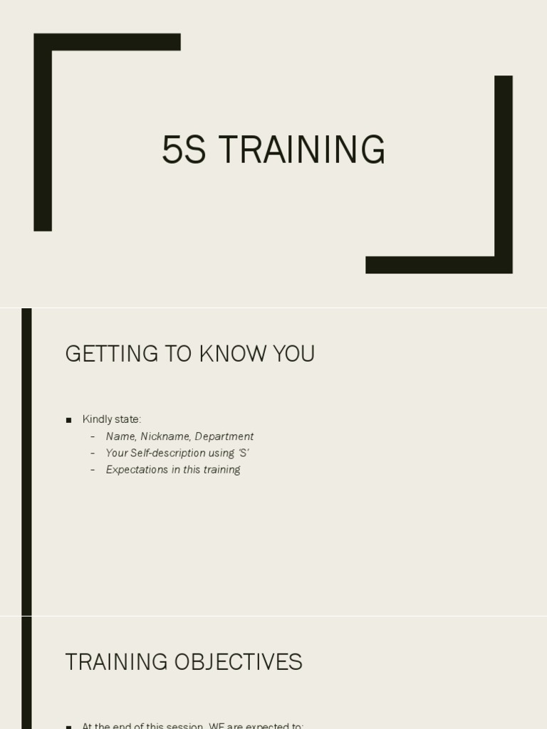 5S Training | Download Free PDF | Business