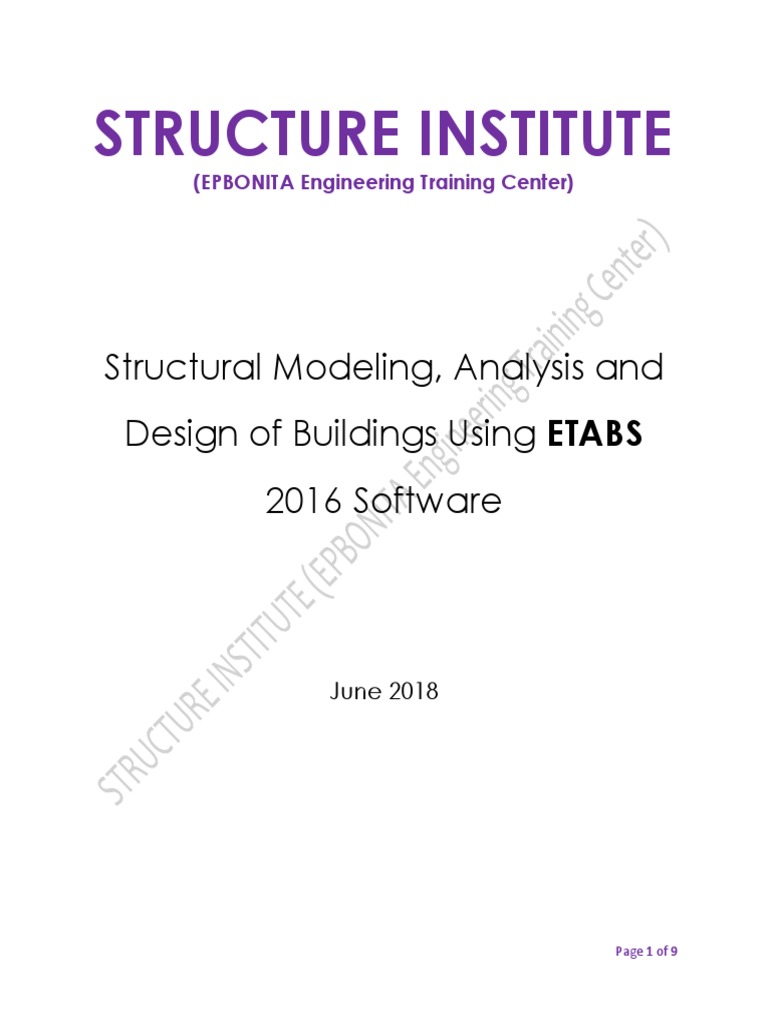 Structure Institute: Structural Modeling, Analysis and Design of ...