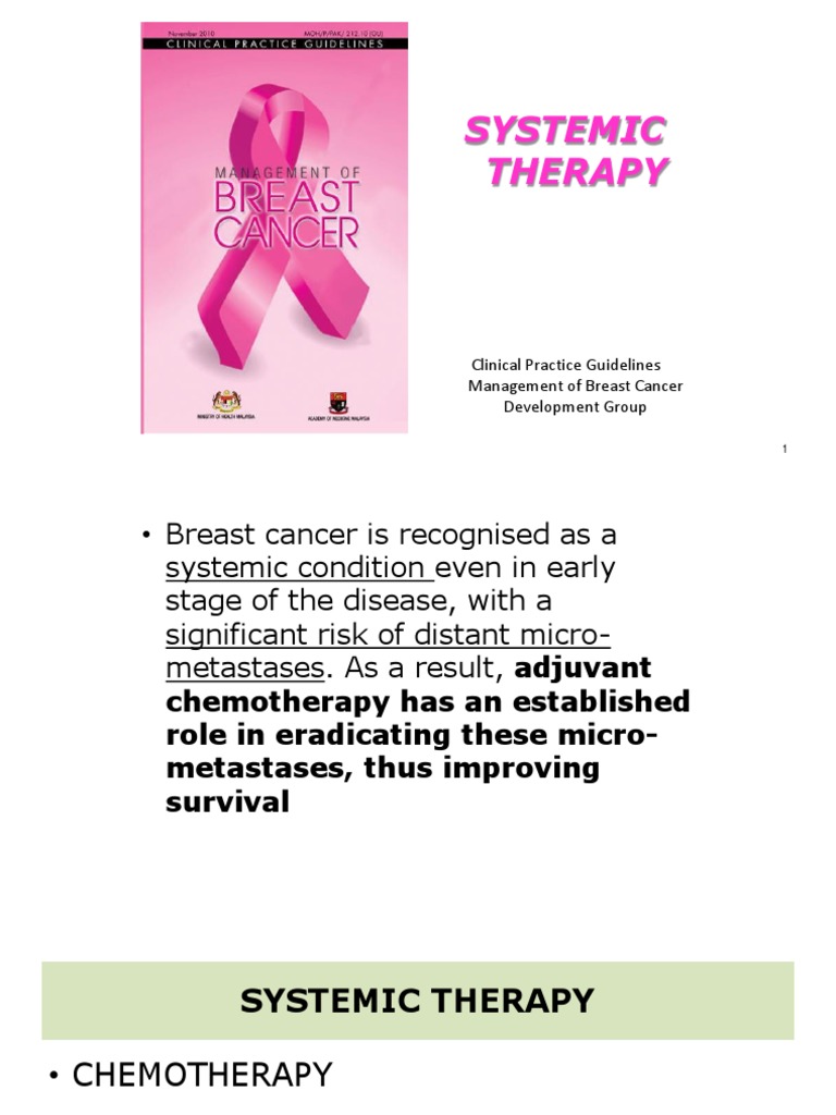 Breast Cancer Systemic Therapy Guidelines | PDF | Breast Cancer ...