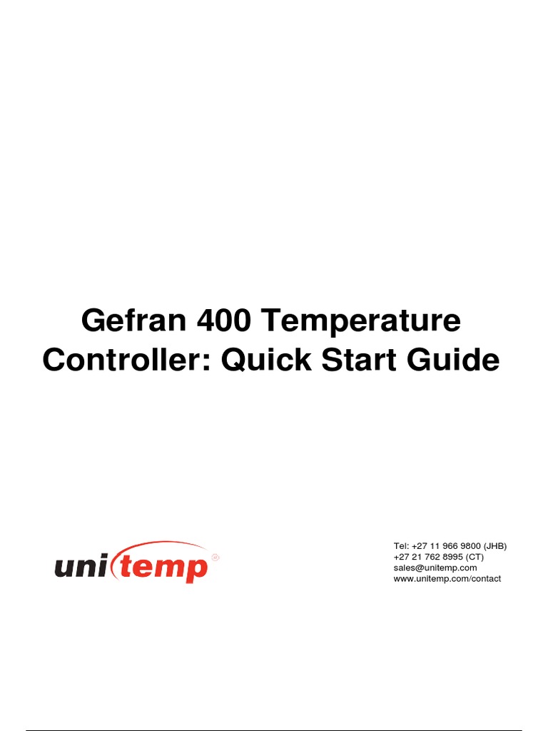 Gefran 400 Temperature Controller Guide | PDF | Thermocouple | Equipment