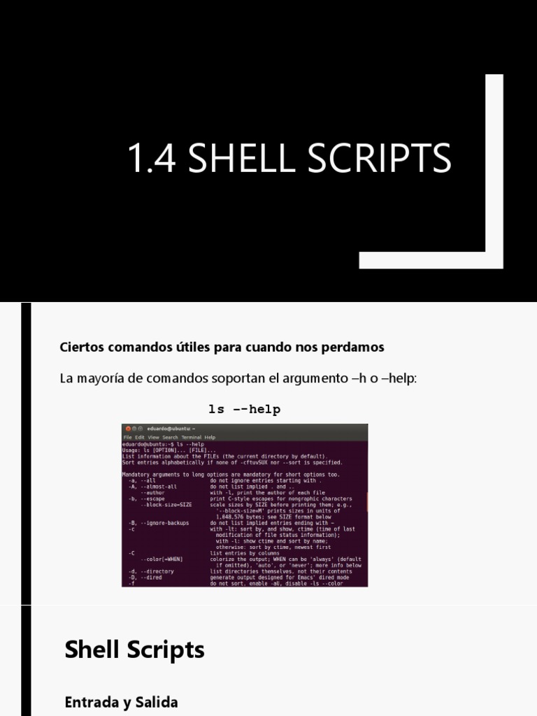 Shell Scripts | PDF | Interfaz de línea de comando | Archivo de computadora