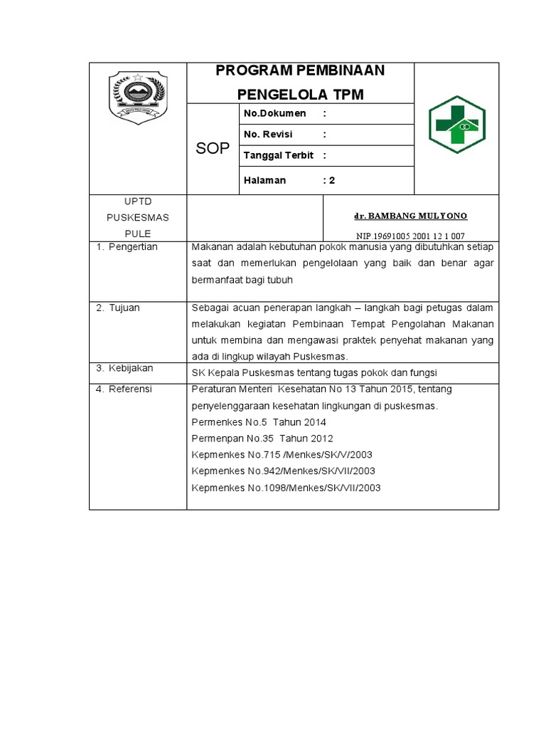 Sop Pembinaan TPM | PDF