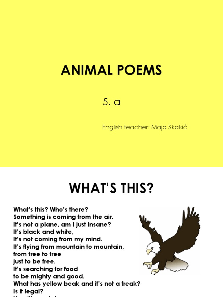 ANIMAL POEMS: Short Poems About Animals | PDF | Nature