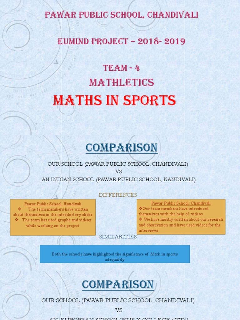 Math in Sports | PDF | Teaching Mathematics | Science And Technology
