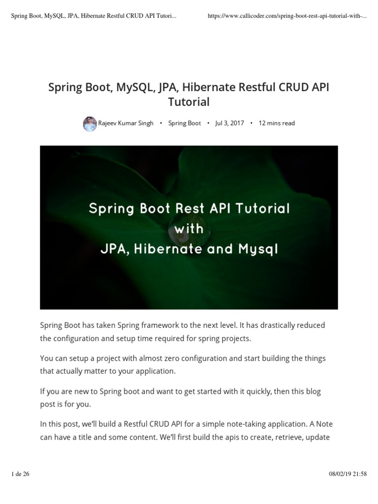 Restful Crud Api Pdf Representational State Transfer Application Programming Interface