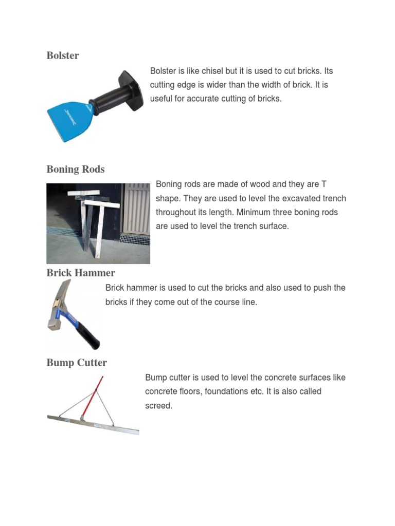 Construction Tools | PDF | Masonry | Concrete