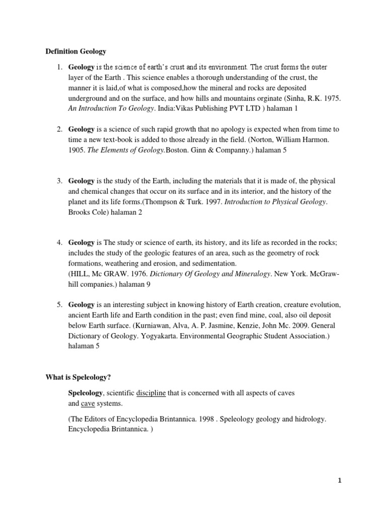 Definition Geology Science Earth's Crust | PDF | Geology | Rock (Geology)