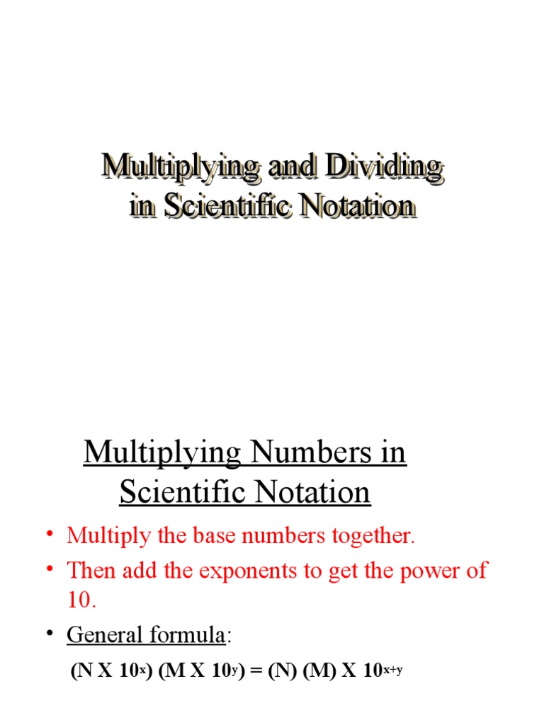 1E Multiply and Divide Scientific Notation | Download Free PDF ...