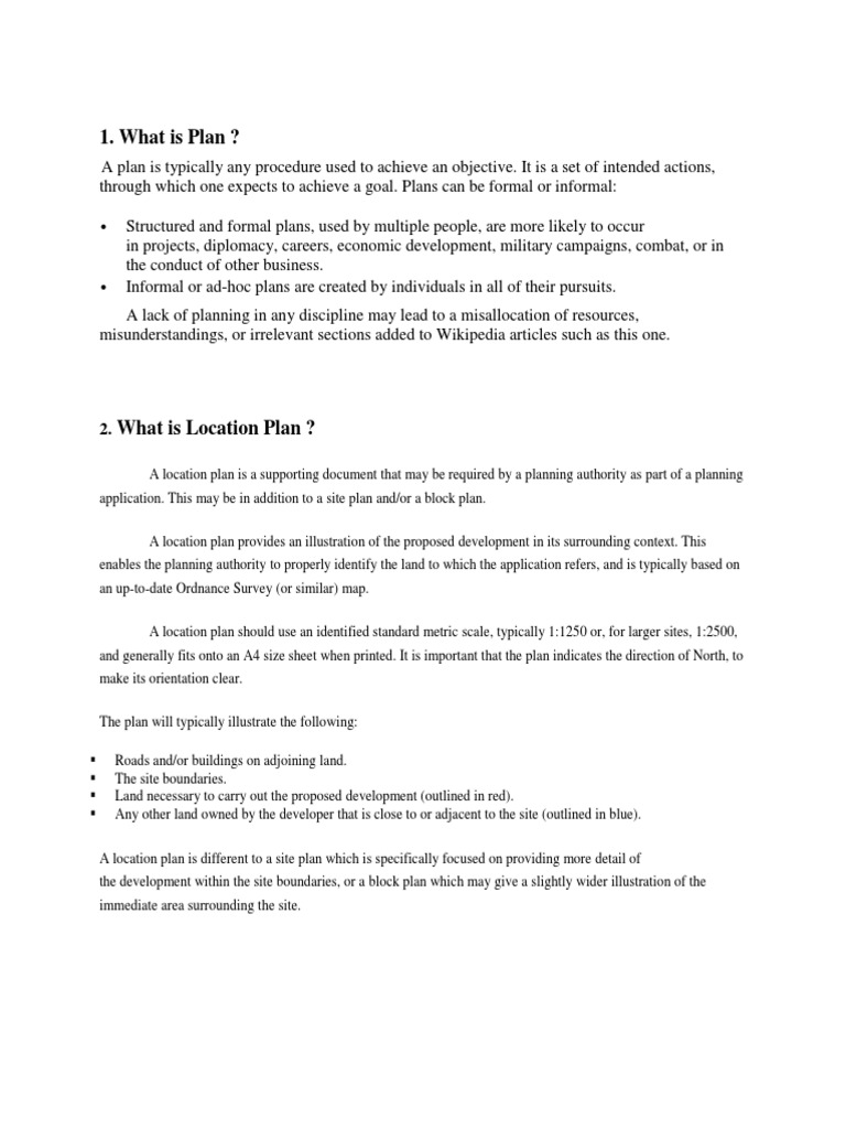 What Is Plan ? | PDF | Drawing | Art Media