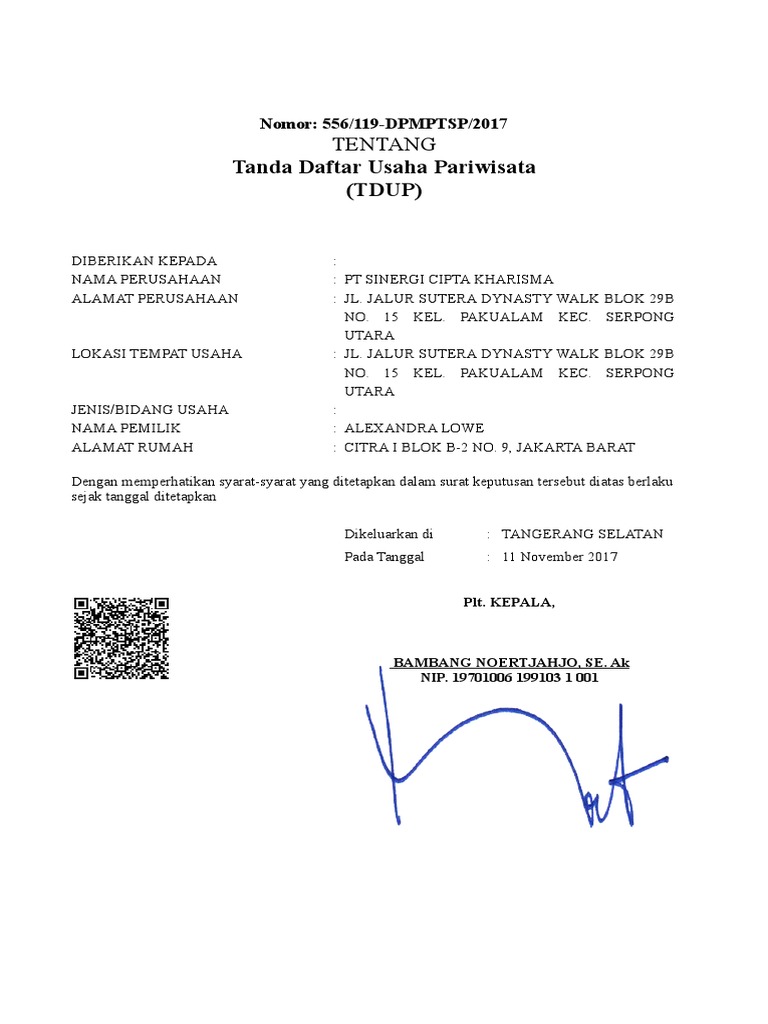 CONTOH Tdup - Odt | PDF