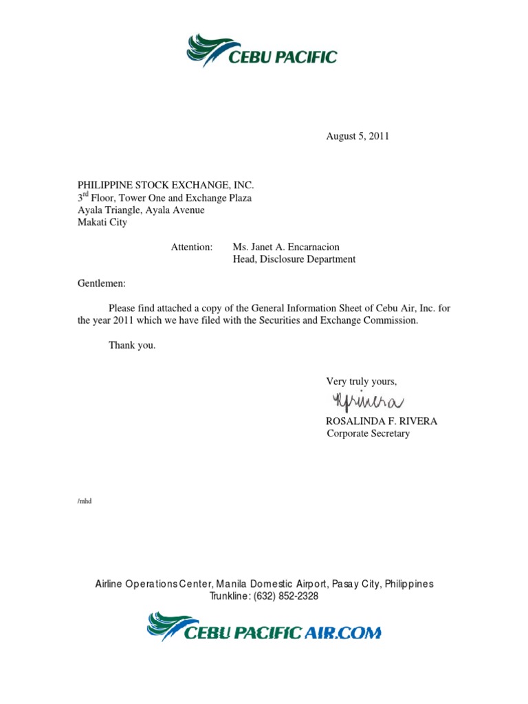 GIS Cebu Pac | PDF | Makati | Stocks