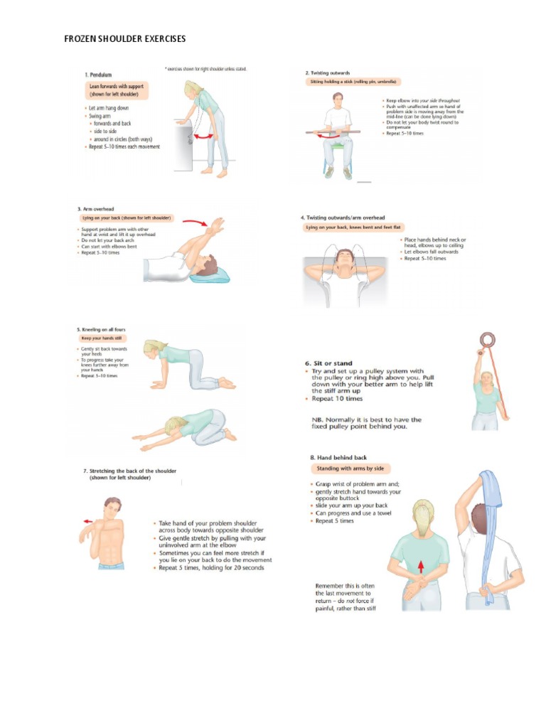 Frozen Shoulder Exercises